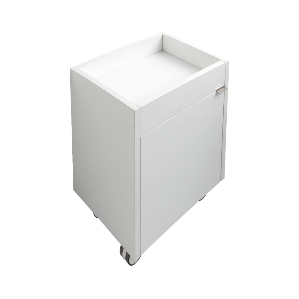 Storage unit with swivel castors